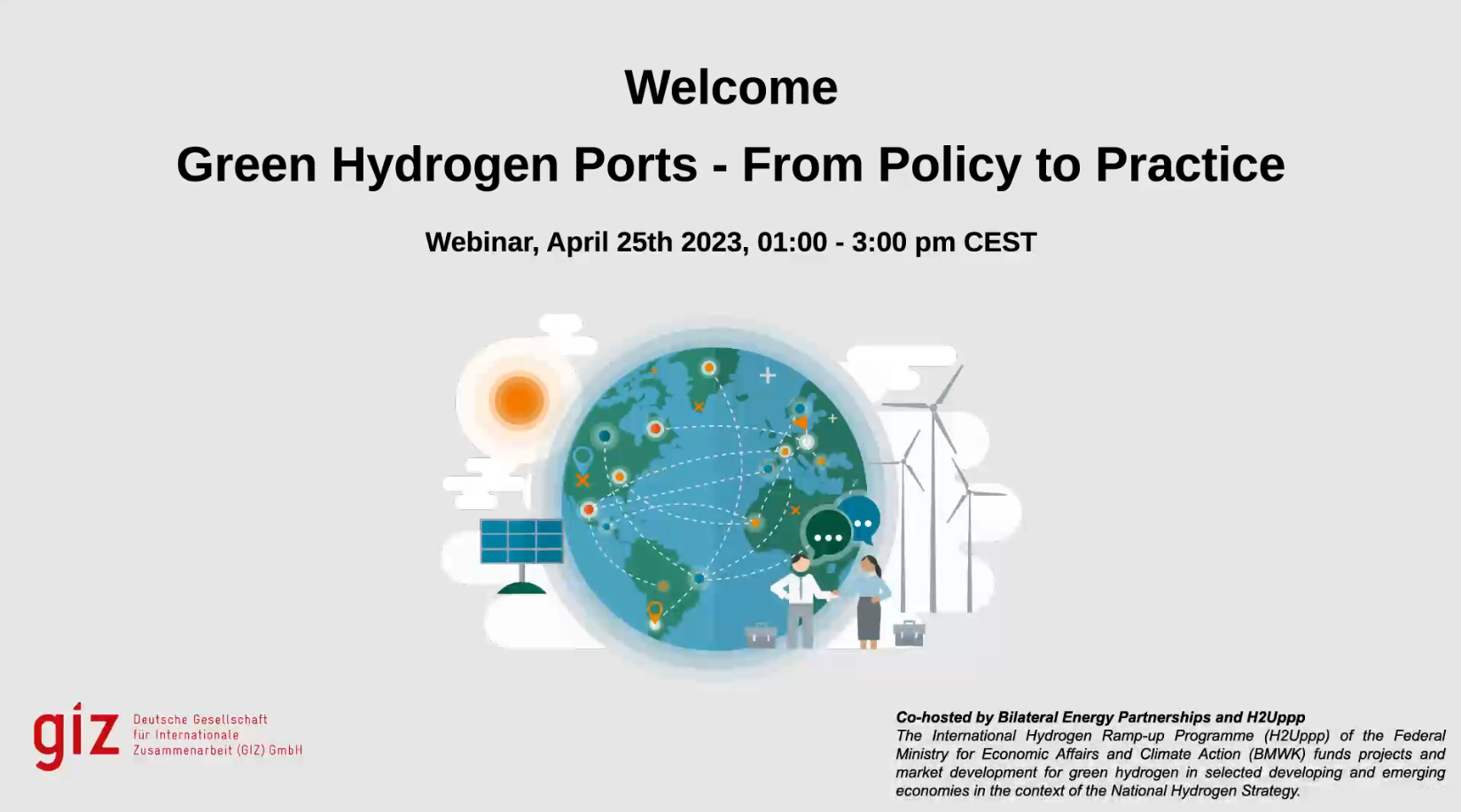 Webinar on “Green hydrogen Ports – from policy to practice” | Energy ...